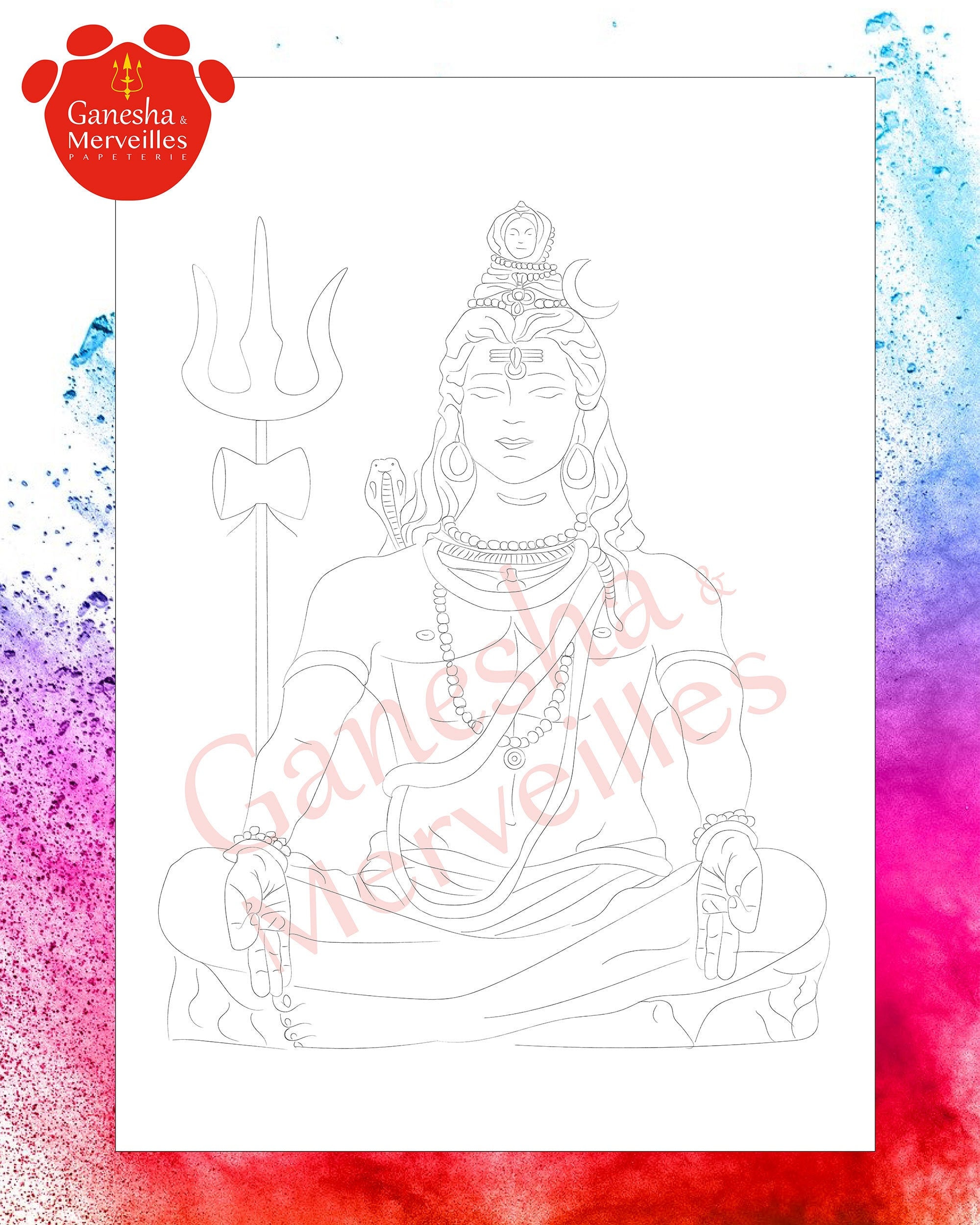Shiva Coloring Page