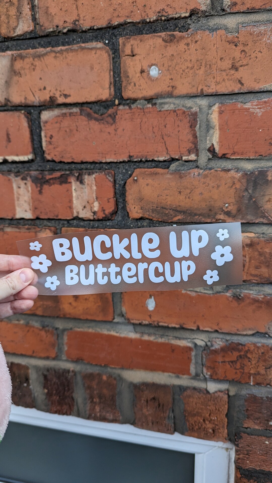 Car Vinyl Decal, Buckle up Buttercup Waterproof Car or Van Curb Mirror ...