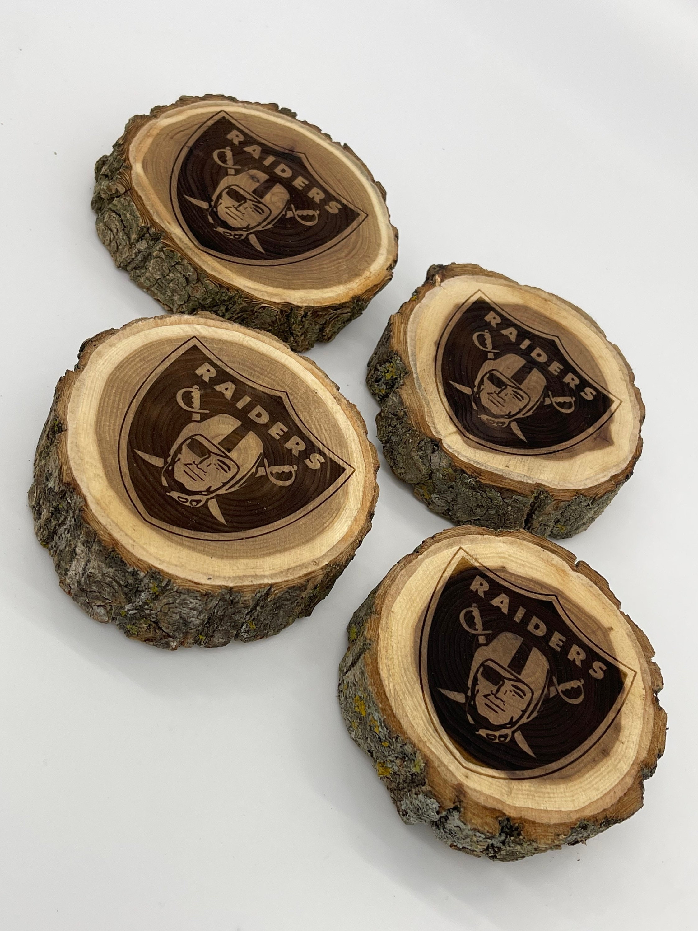 Las Vegas Raiders Coaster Laser Engraved Football Team Logo - Etsy