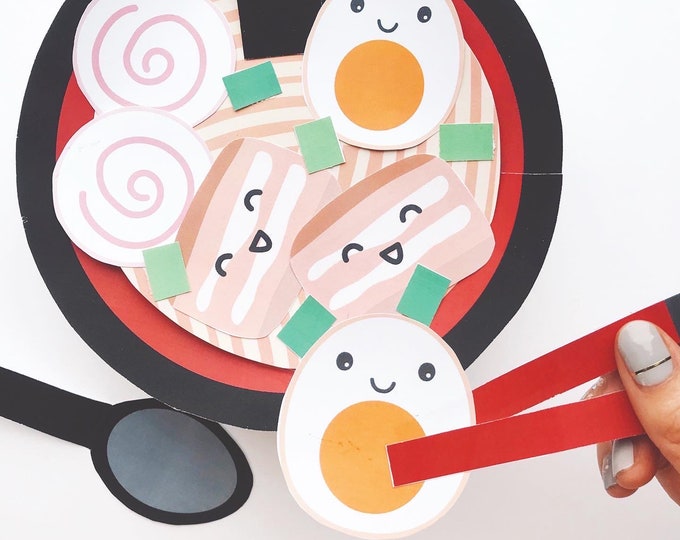 Sushi Dinner Papercraft Free Coloring Page - Etsy