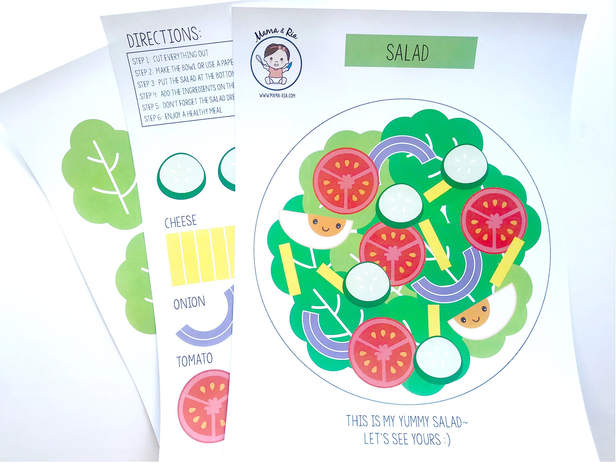 Salad Paper Craft Kit - Etsy