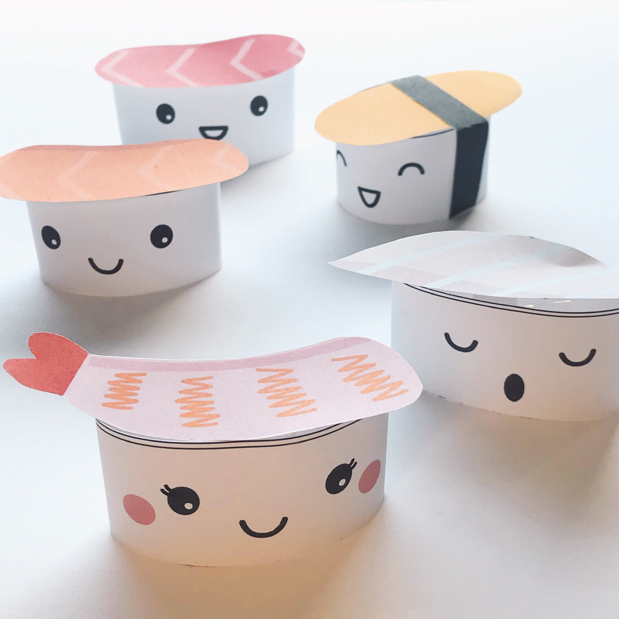Sushi Dinner Papercraft - Free Coloring Page - Etsy UK
