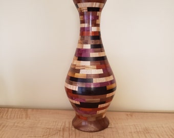 Segmented Wood Vase - Etsy