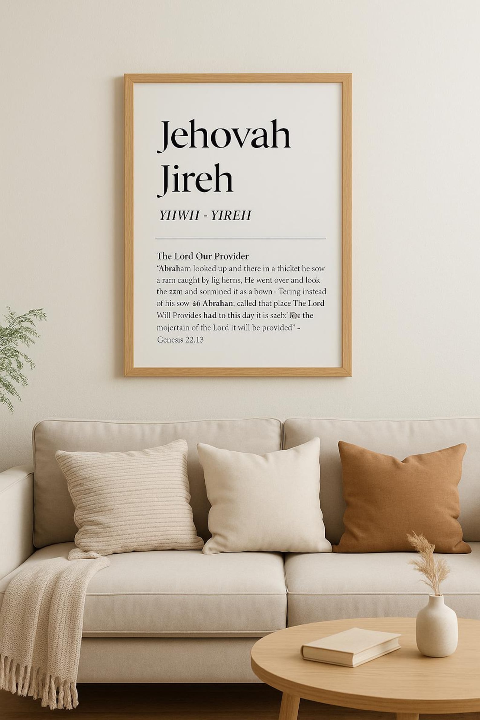 Jehovah Jireh Printable Wall Art | Christian Bible Verse Digital ...