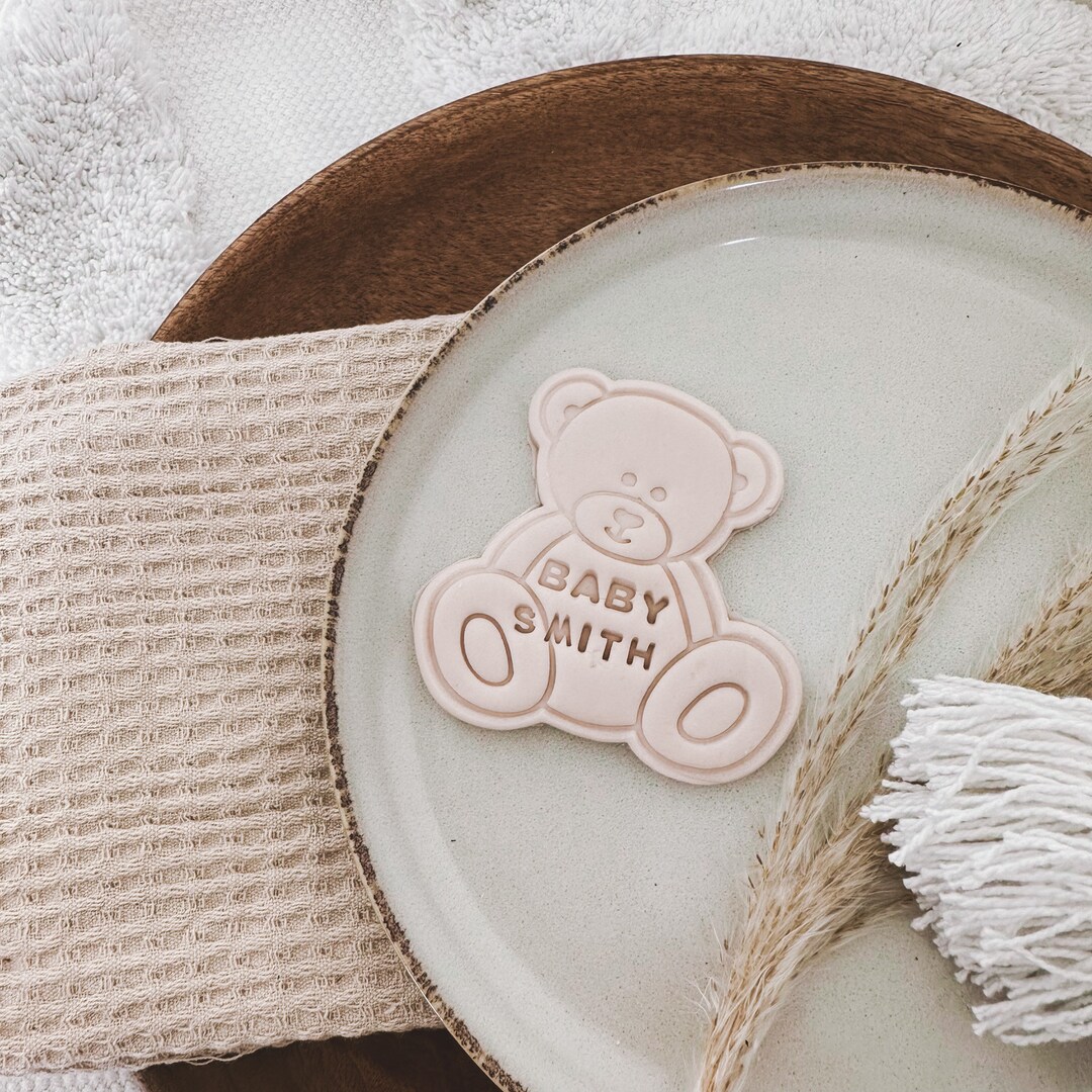 Baby Bear Biscuits| We Can Bearly Wait| Baby Shower| Personalised ...