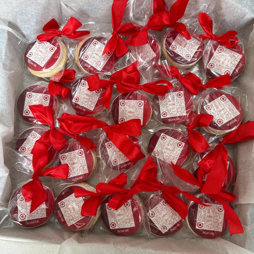 QR Code Biscuits | Logo Branded Corporate Biscuits|bespoke Iced ...