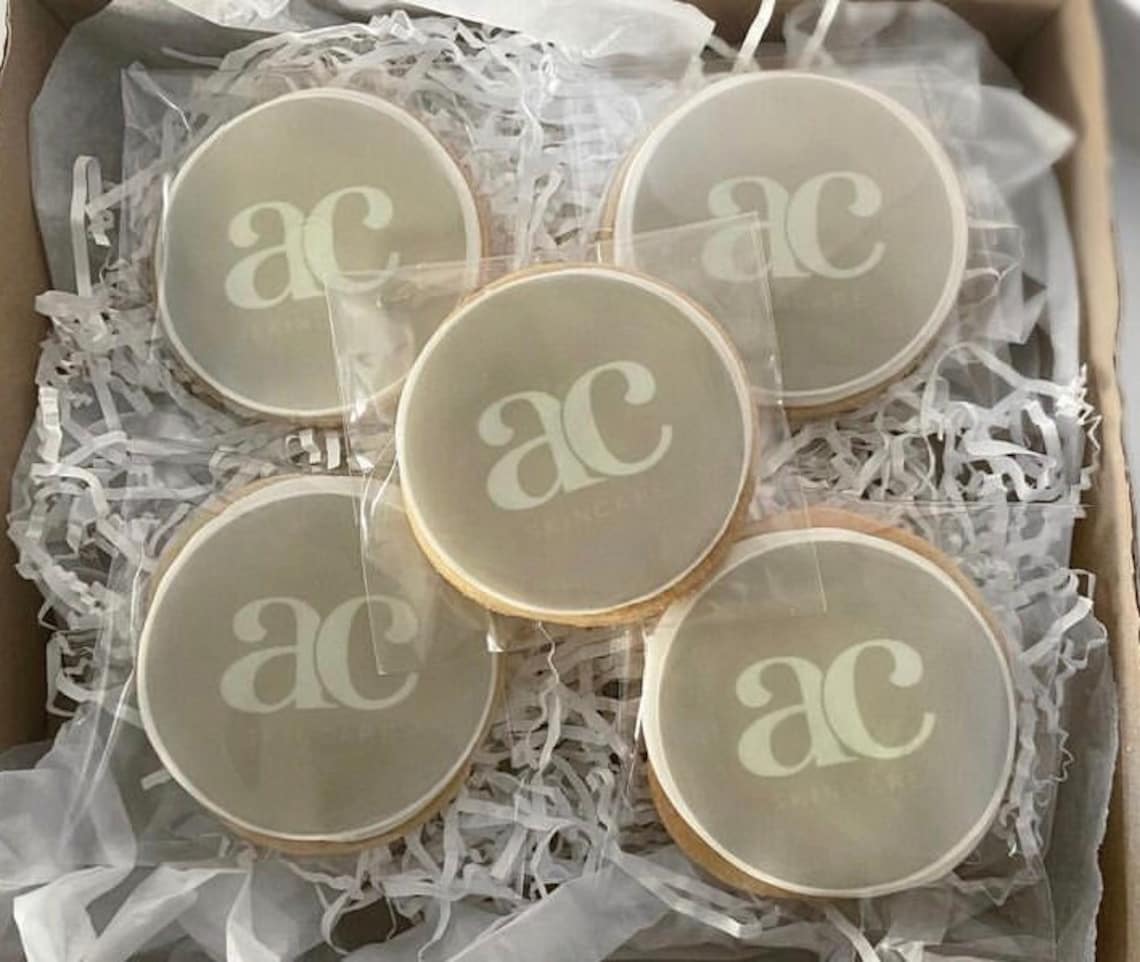 Corporate Biscuits Personalised Biscuits Printed Logo - Etsy UK