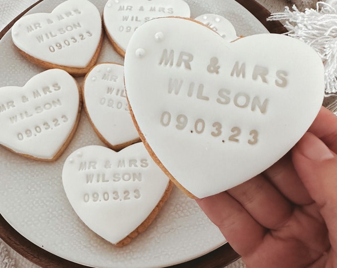 Wedding Favours/personalised Biscuits/iced Biscuits/biscuit Favours ...