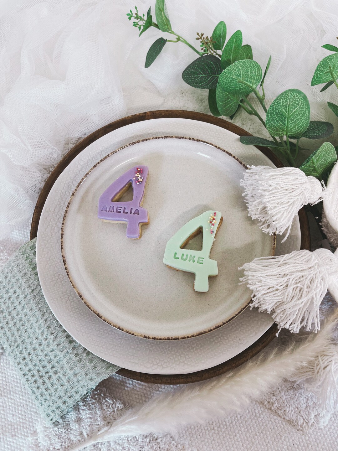 Number 4 Shape Biscuit , Birthday Biscuits , Four Biscuit, - Etsy UK