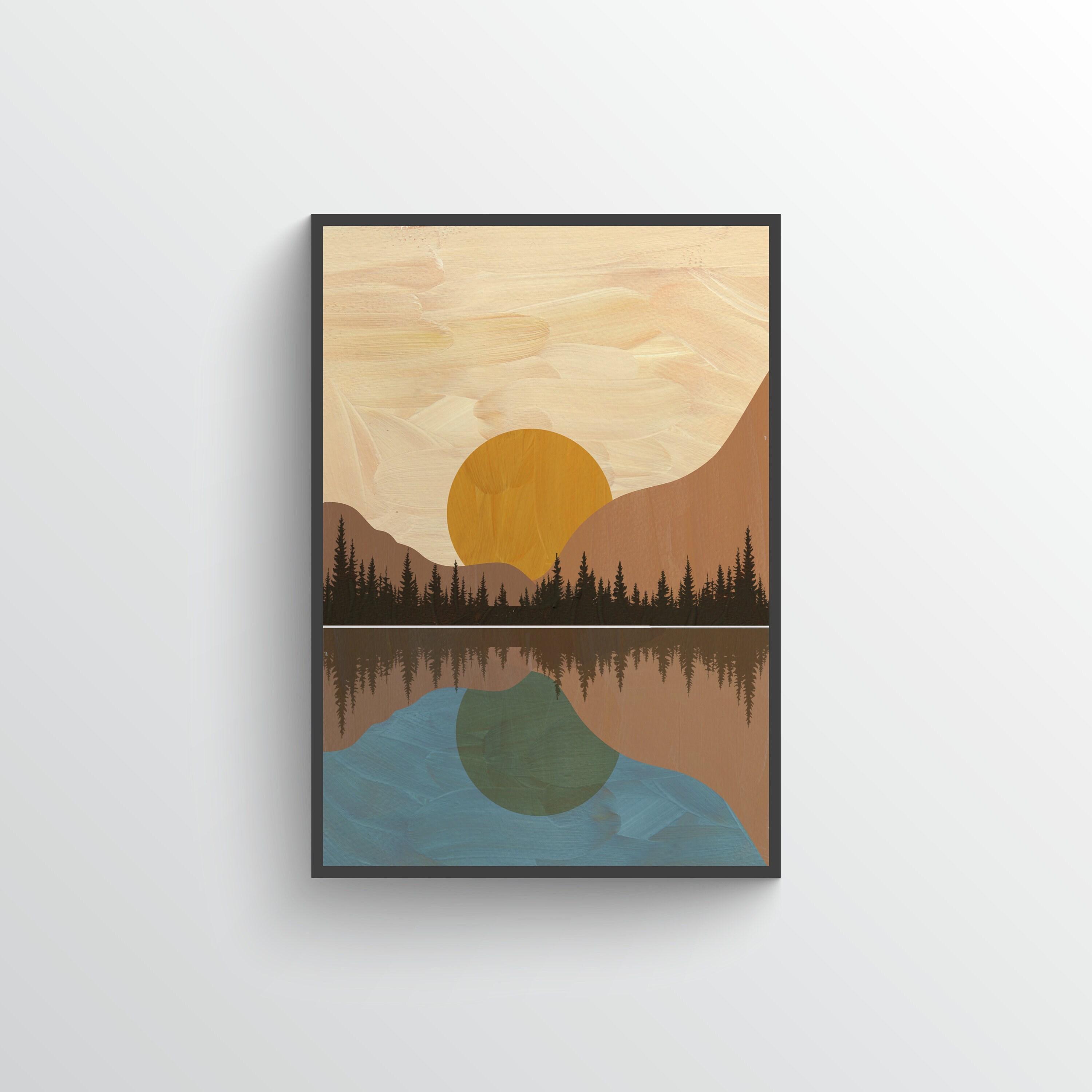 Morning Sun Rise Nature Wall Art Sun Rise Wall Decor Nature | Etsy