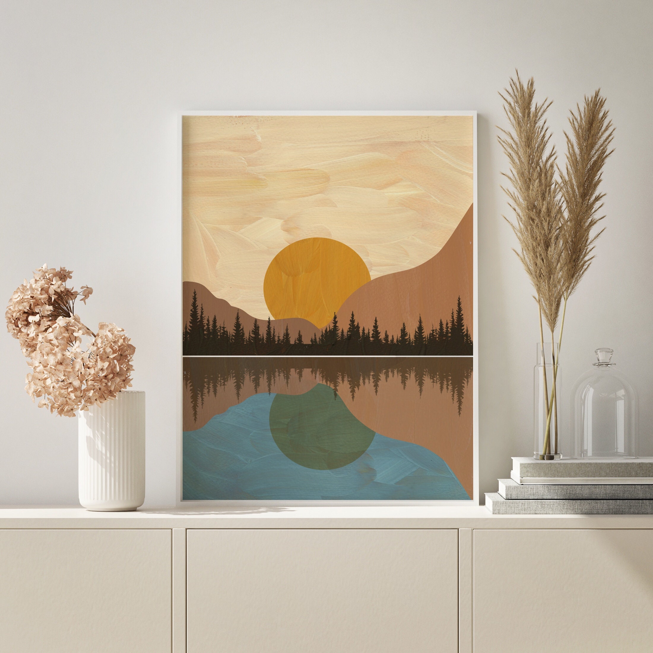 Morning Sun Rise Nature Wall Art Sun Rise Wall Decor Nature | Etsy