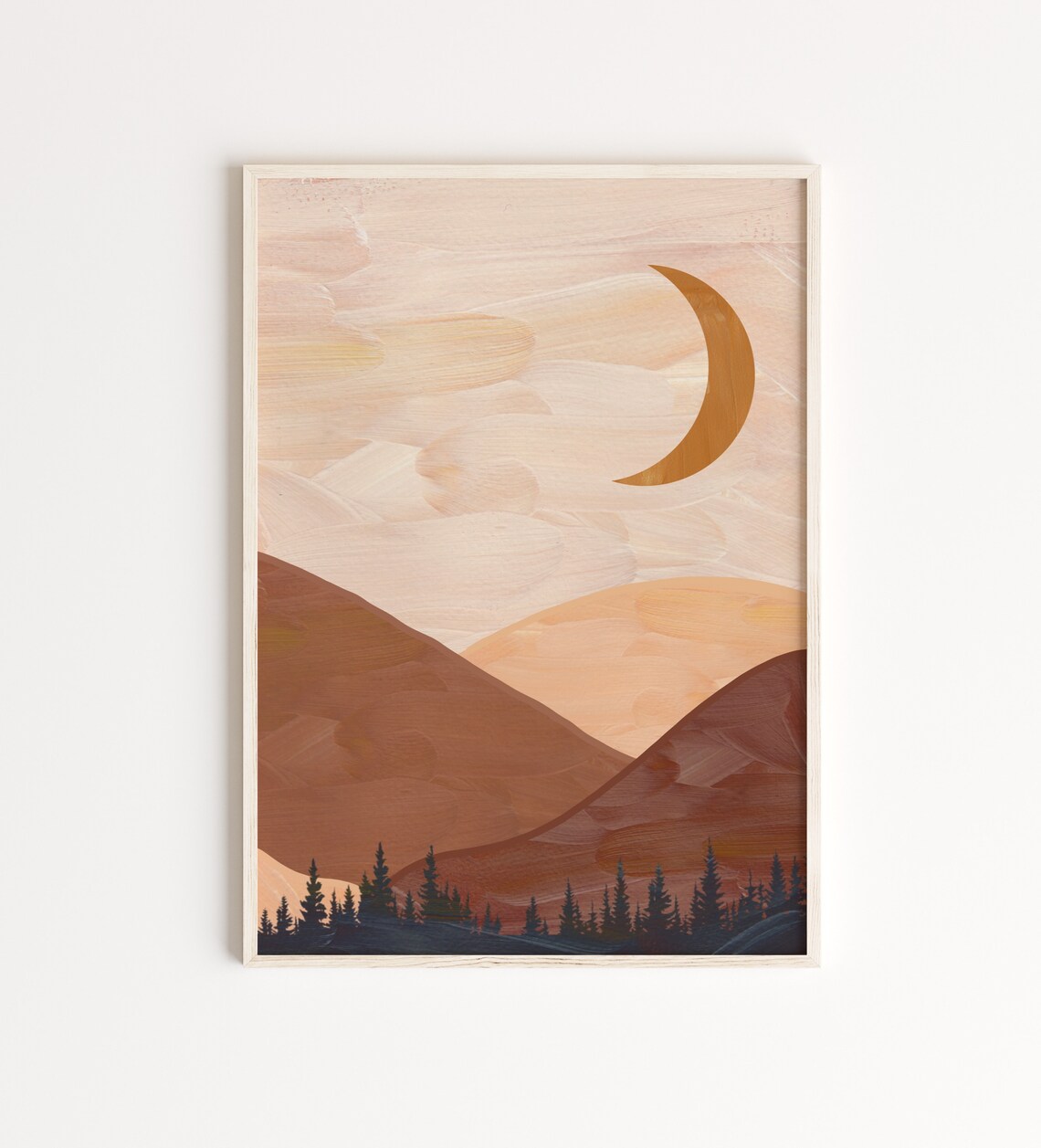 Set of 3 Boho Landscape Wall Art Boho Abstract Landscape | Etsy