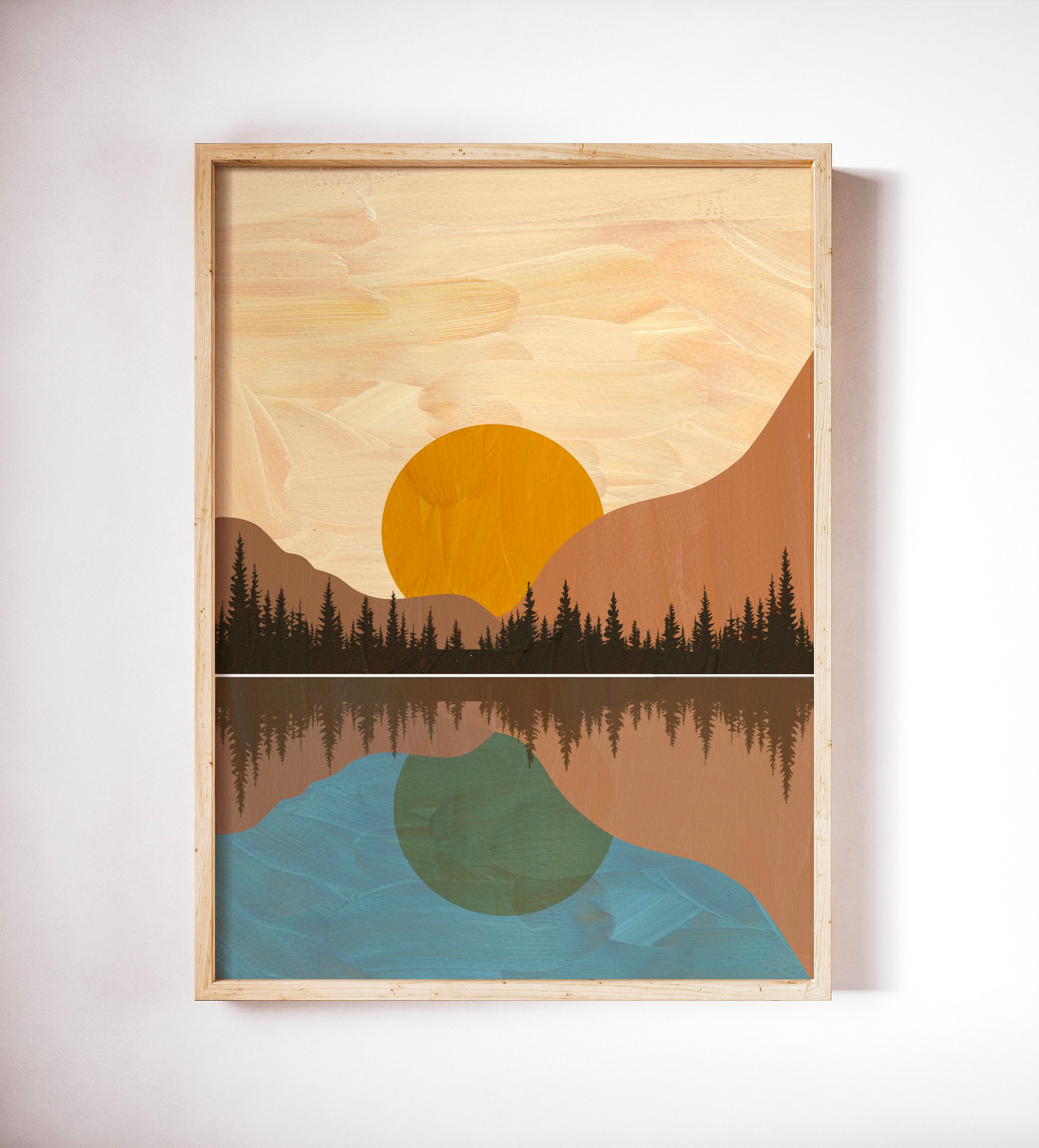 Morning Sun Rise Nature Wall Art Sun Rise Wall Decor Nature | Etsy