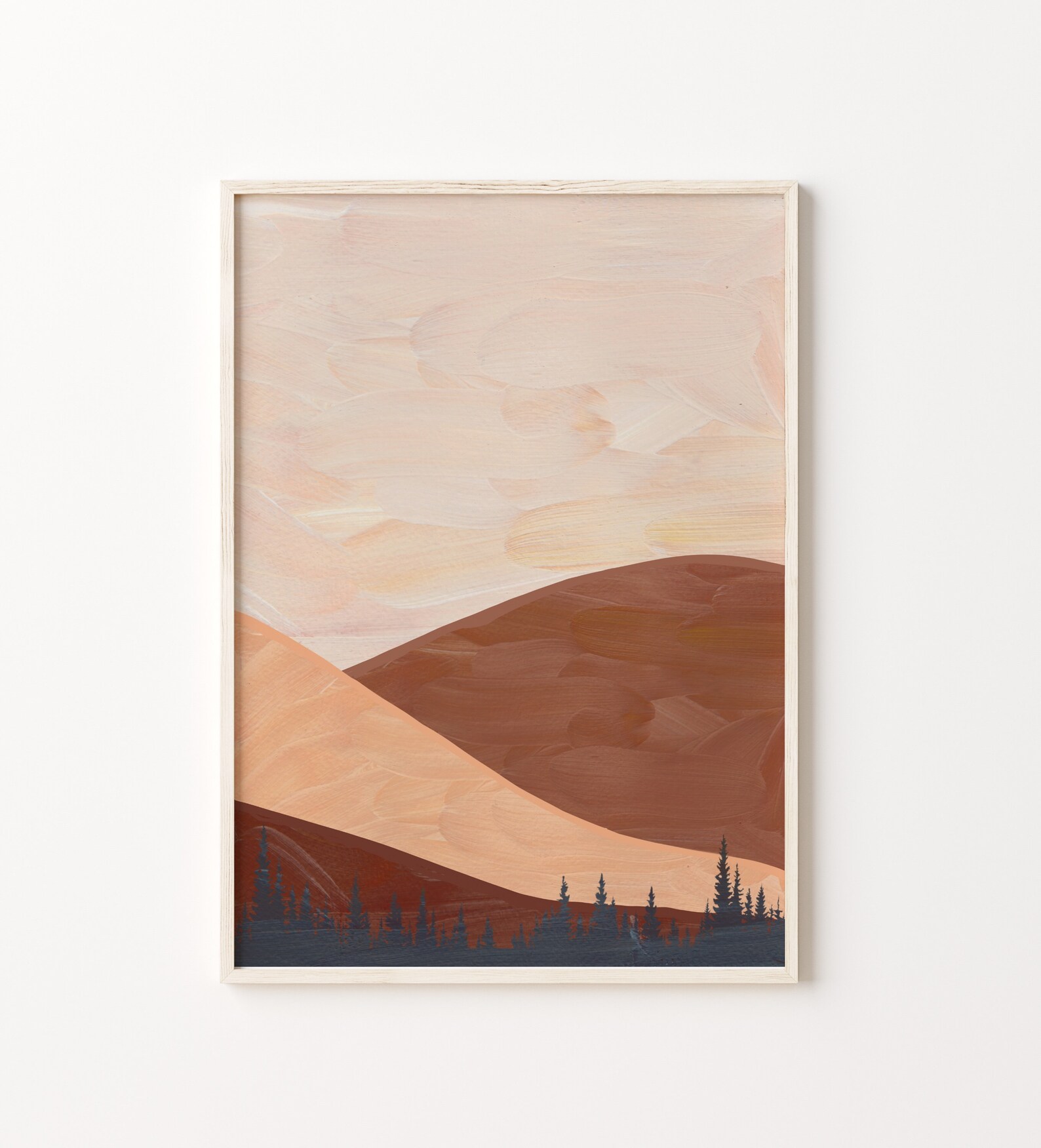 Set of 3 Boho Landscape Wall Art Boho Abstract Landscape - Etsy