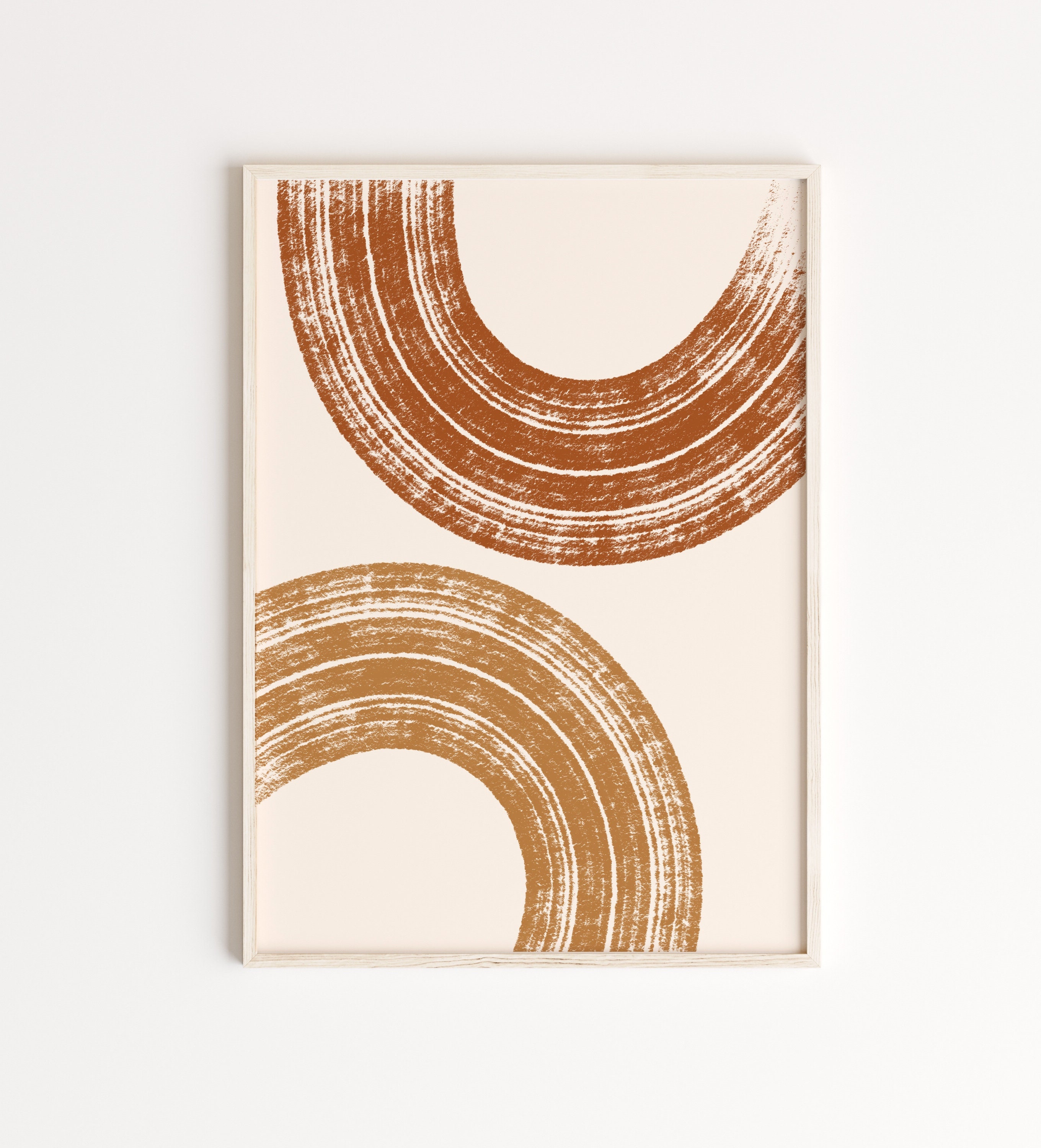 Set of 3 Earthtone Abstract Wall Prints Paintstroke Art | Etsy