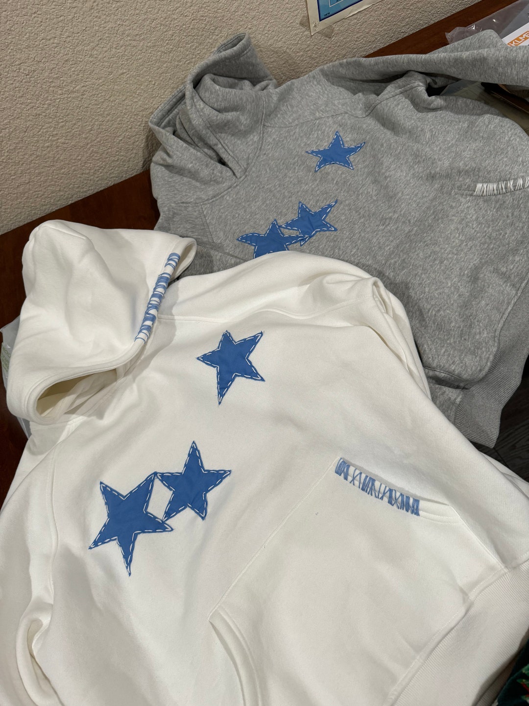 Embroidered Star Hoodie - Etsy