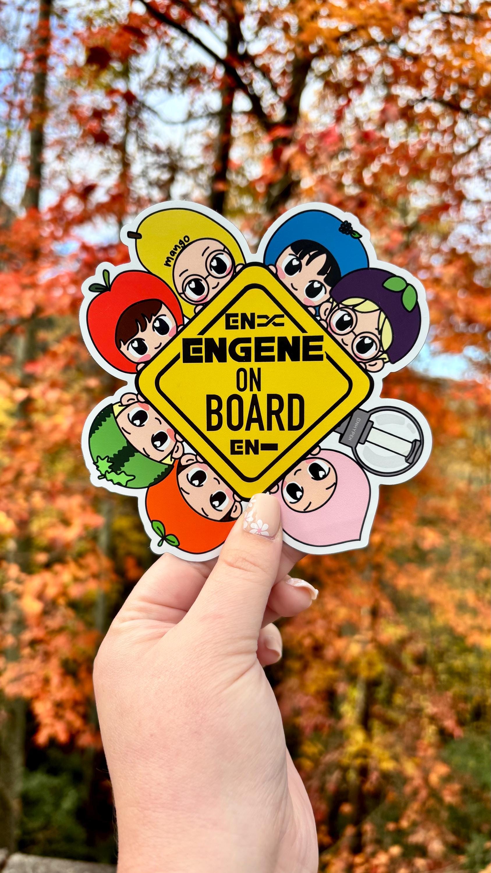 ENGENE on Board Waterproof Vinyl Sticker | Enhypen EN- Matte Vinyl ...