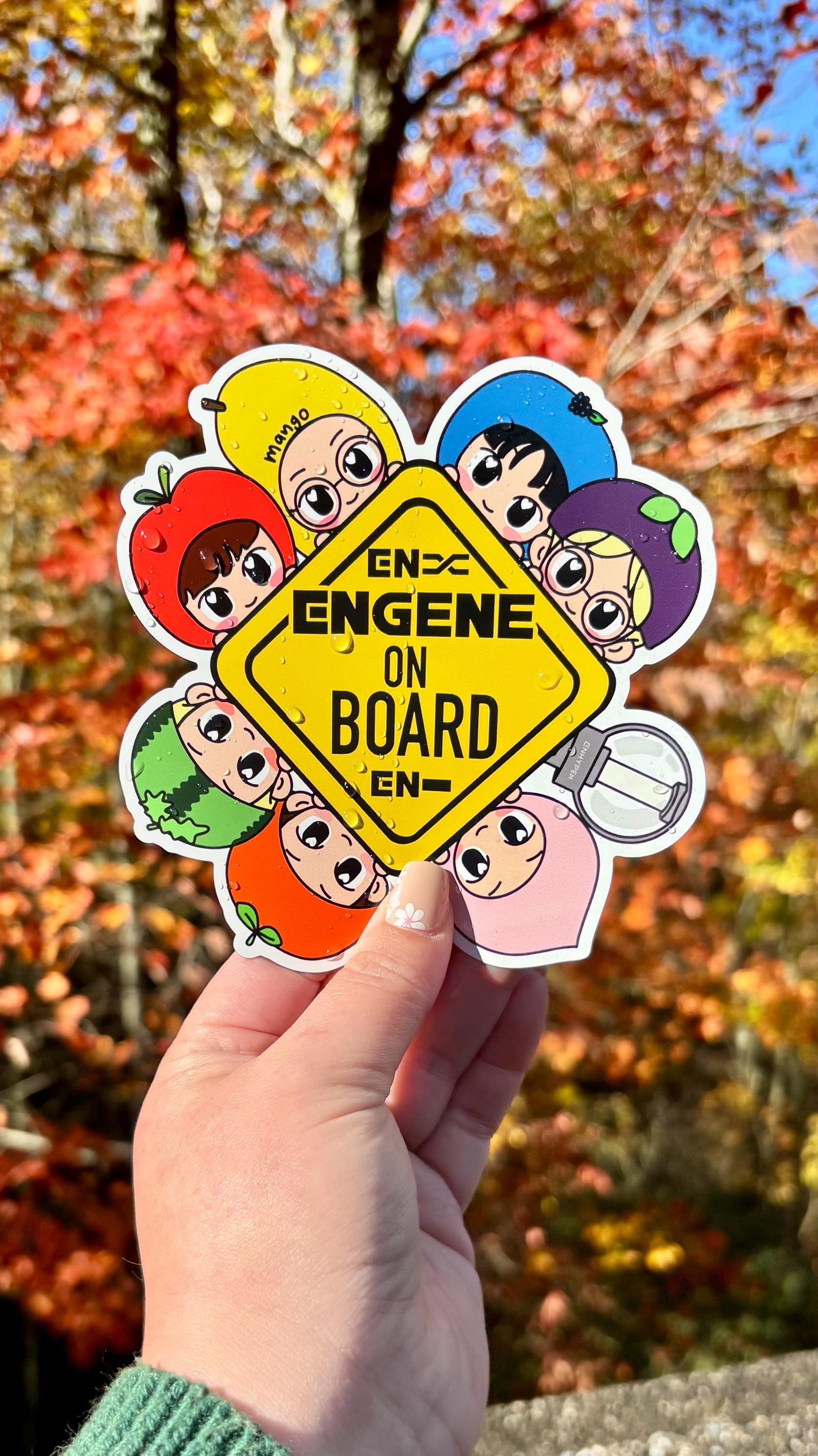 ENGENE on Board Waterproof Vinyl Sticker | EN- Matte Vinyl Sticker ...