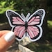 Pink Butterfly Sticker: Waterproof Vinyl Decal - Etsy