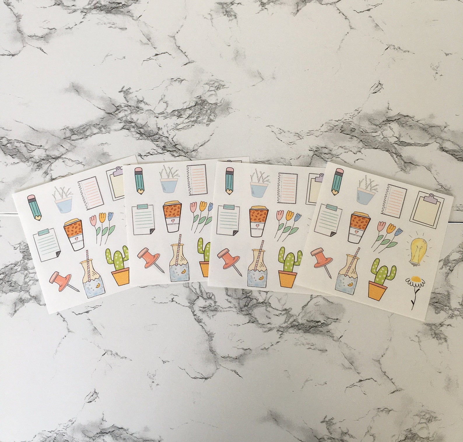 Cute Bullet Journal Sticker Sheet - Etsy