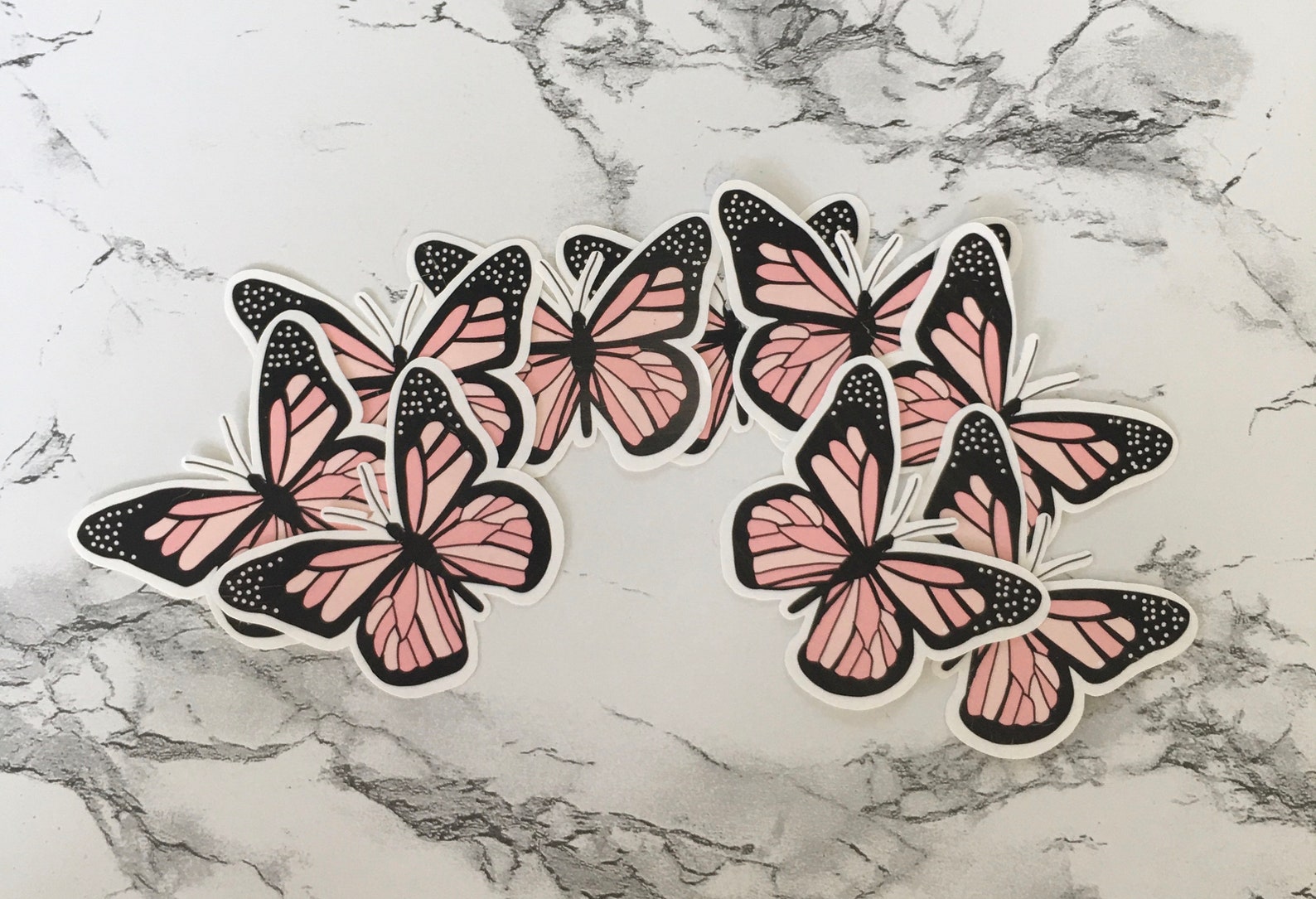 Pink Butterfly Sticker: Waterproof Vinyl Decal - Etsy