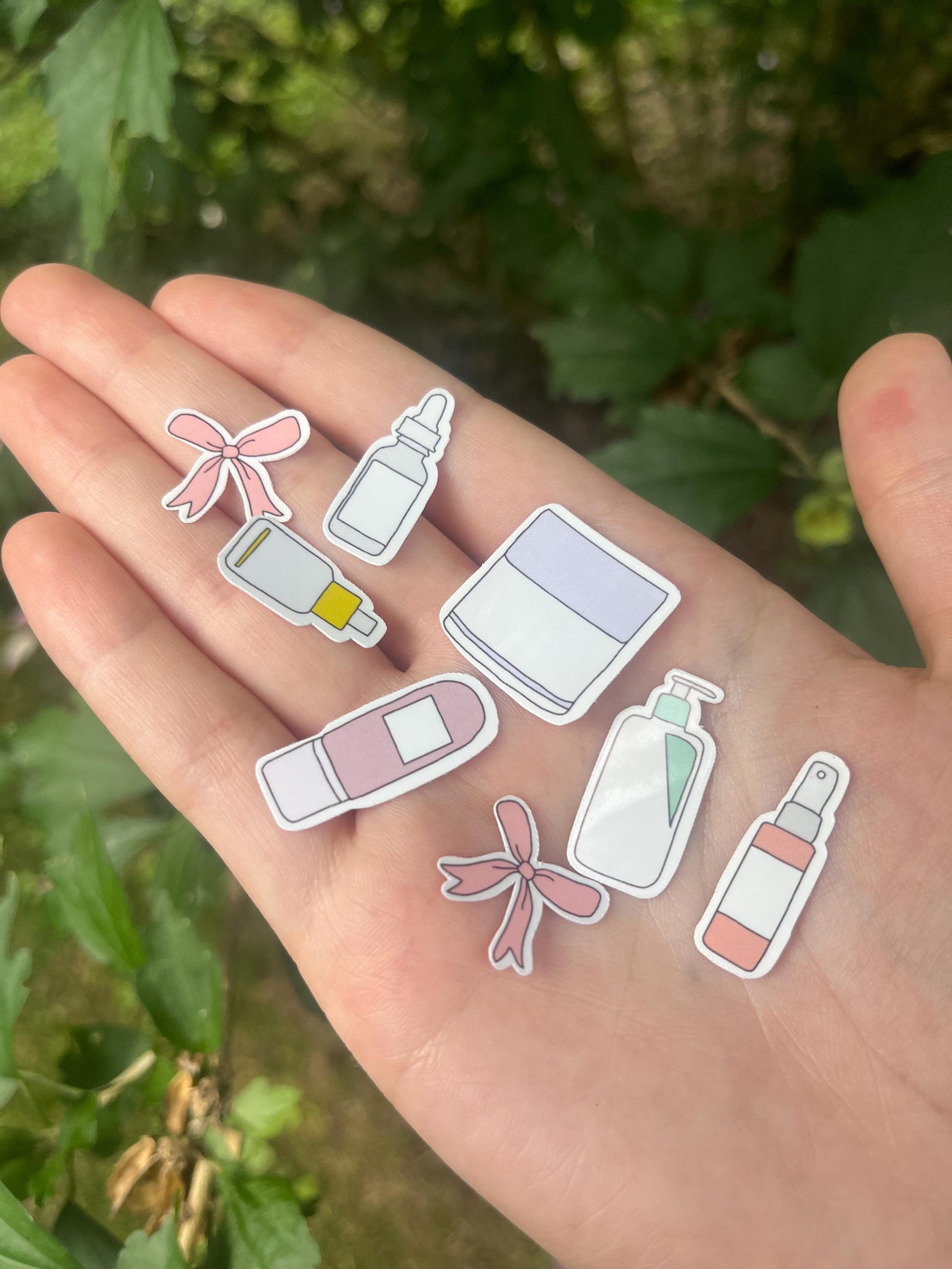 Mini Makeup and Skincare Stickers | 8 PCS | Cute Cosmetic Stickers for ...