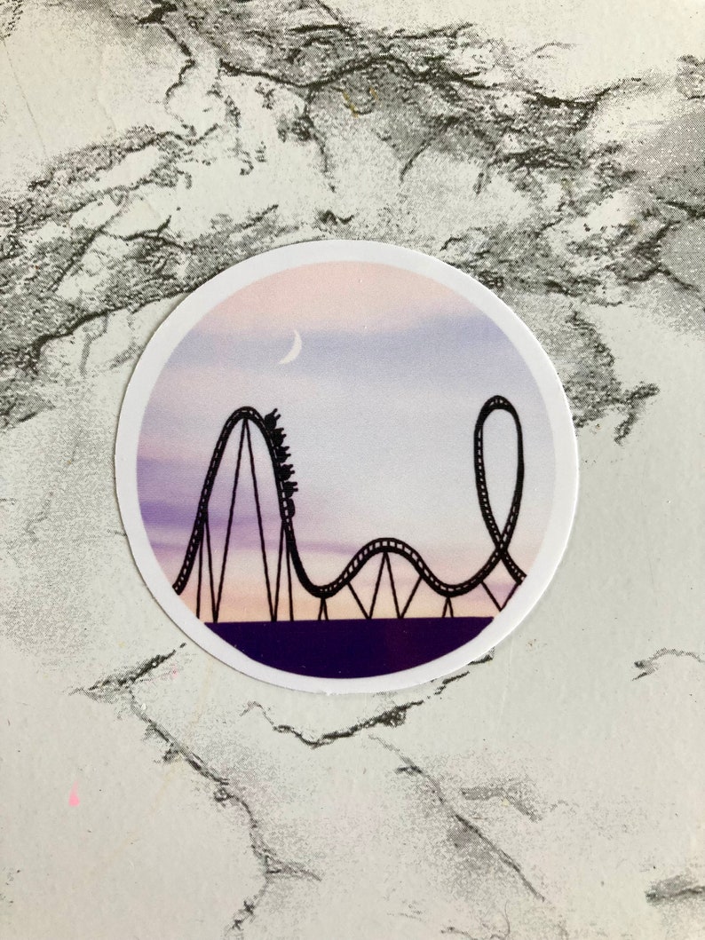 Summer Roller Coaster Sticker Summer Room Decor Sunset - Etsy