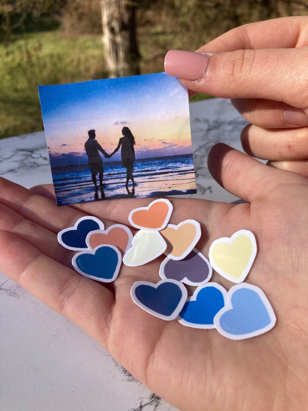 Heart Sticker Pack With Custom Colors Based on Your Photo 12 PC ...