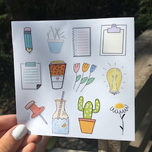 Cute Bullet Journal Sticker Sheet - Etsy