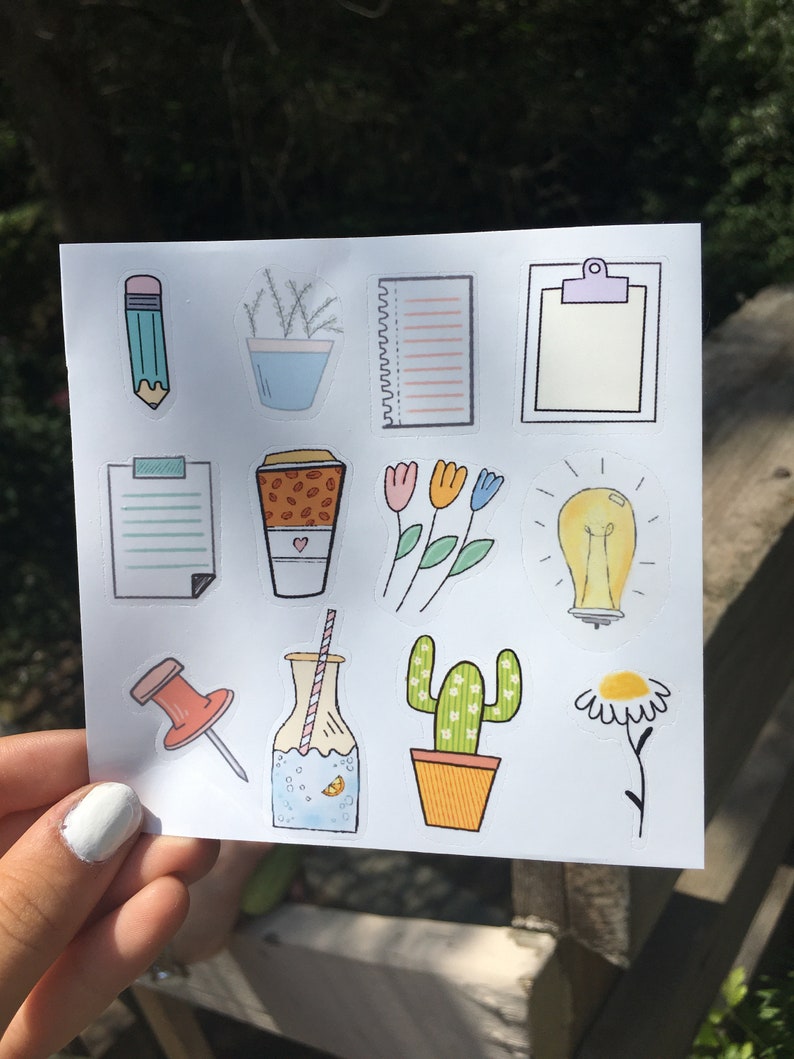 Cute Bullet Journal Sticker Sheet | Etsy