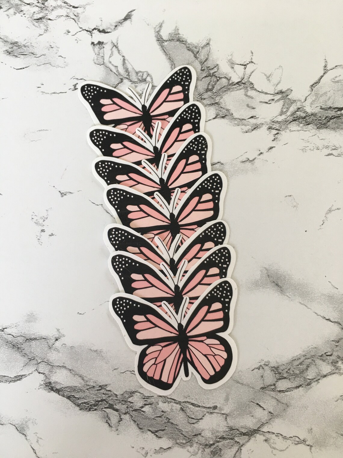 Pink Butterfly Sticker: Waterproof Vinyl Decal - Etsy