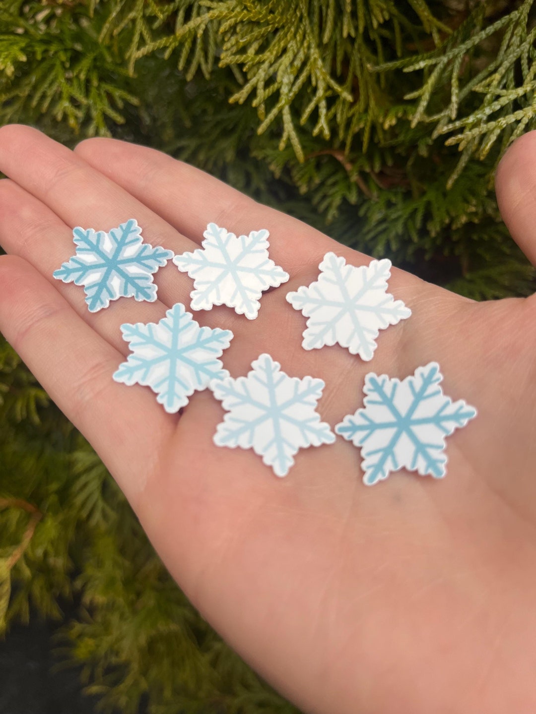 Mini Snowflake Stickers | Winter Planner Stickers | 6 PCS Christmas ...