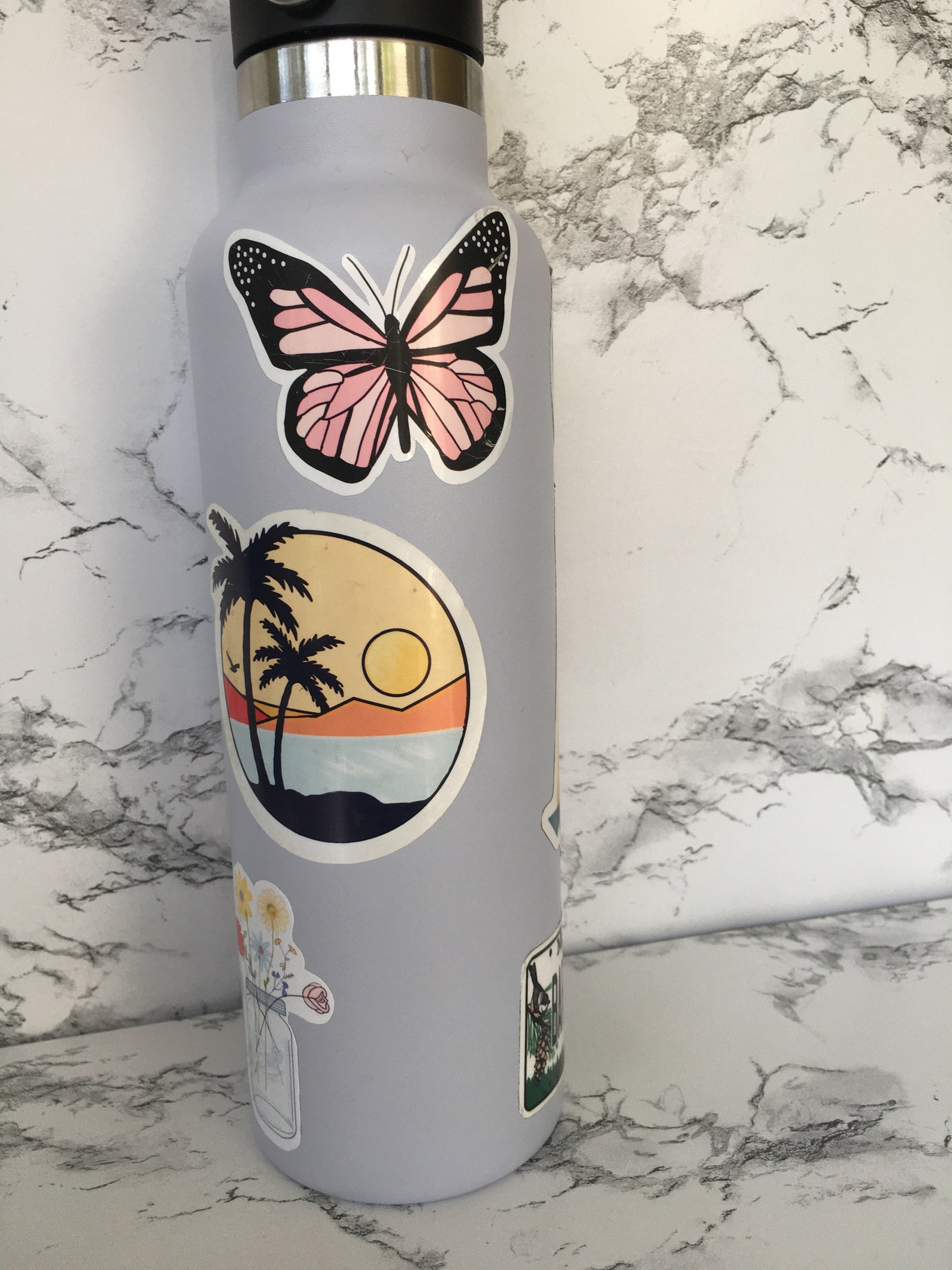 Pink Butterfly Sticker: Waterproof Vinyl Decal - Etsy