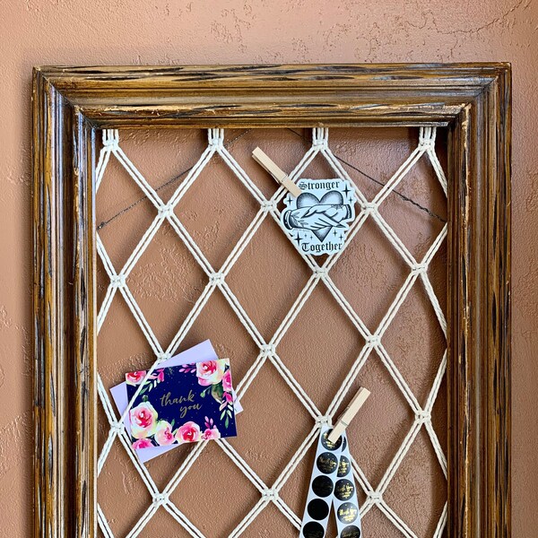 Macrame Photo Hanger - Etsy