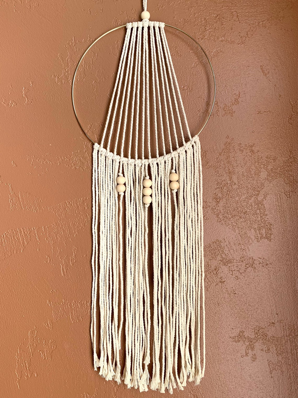 Round Macrame Wall Art Macrame Wall Art Handmade Gift Idea Ring Art ...