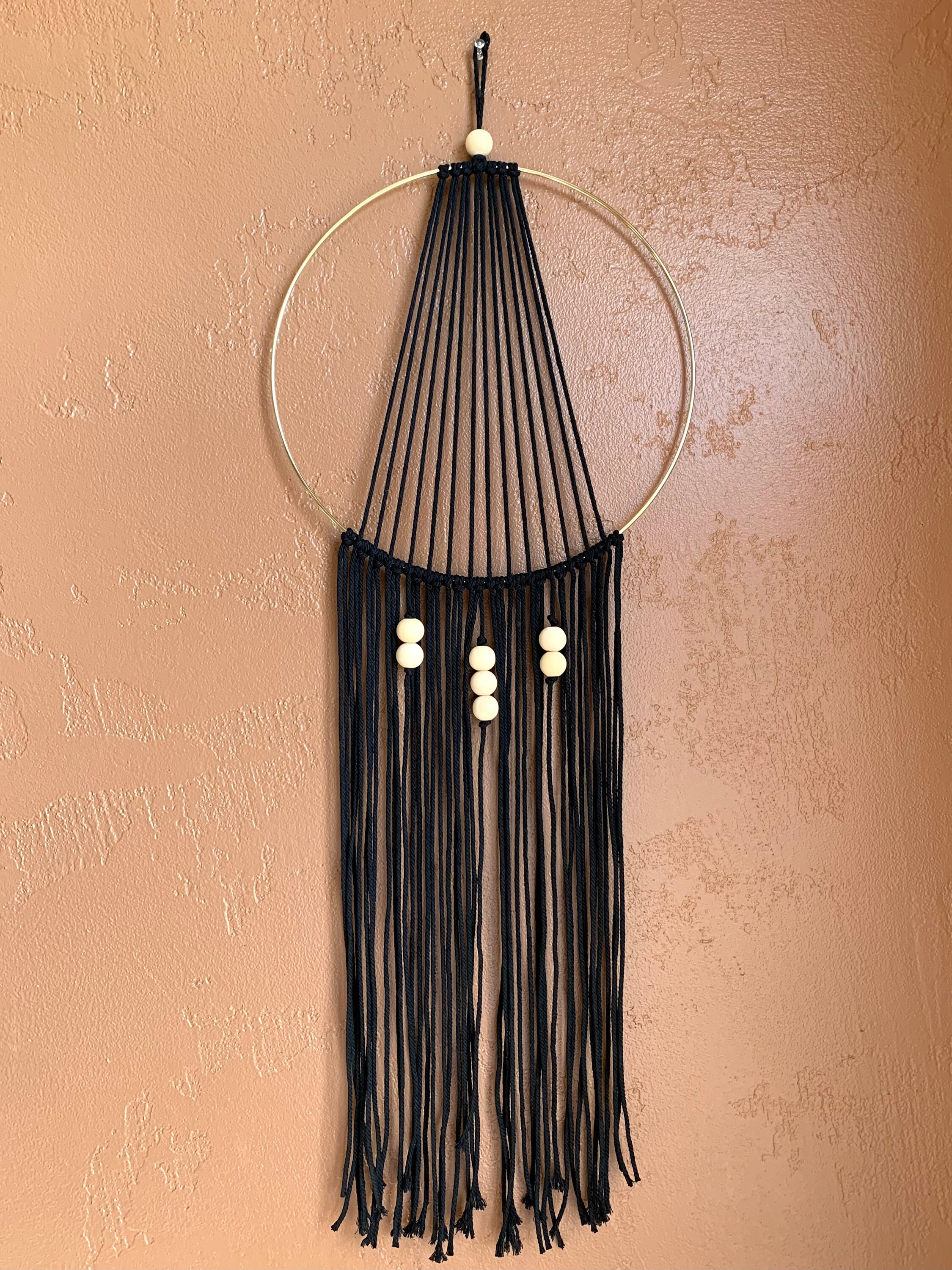 Round Macrame Wall Art Macrame Wall Art Handmade Gift Idea Ring Art ...