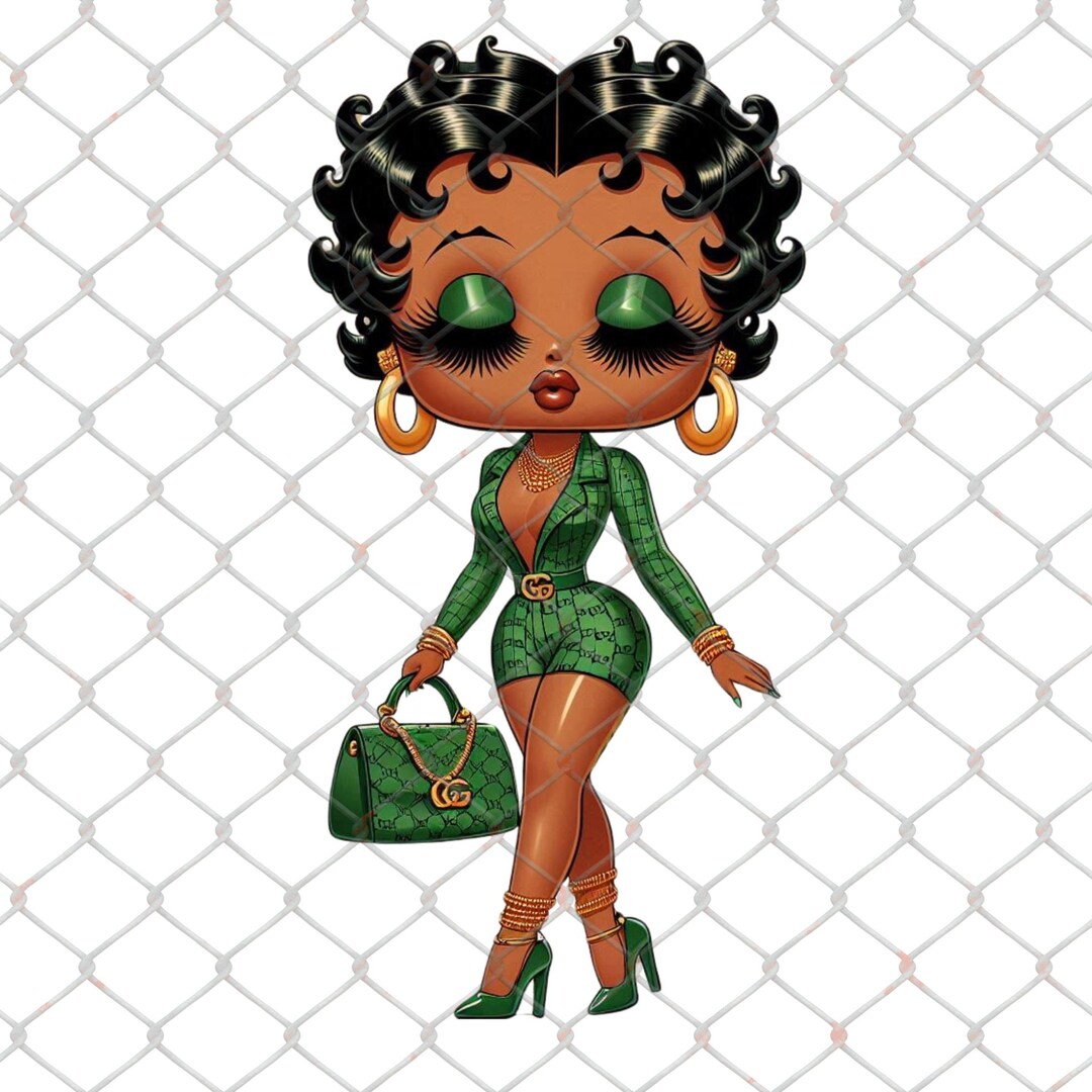 Betty Wearing Green Gucci PNG, Sublimation, DTF, Stickers, Gucci, T ...