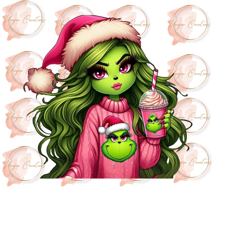 Grinch Girl PNG File, Sublimation, Bougie, Christmas,merry Christmas ...