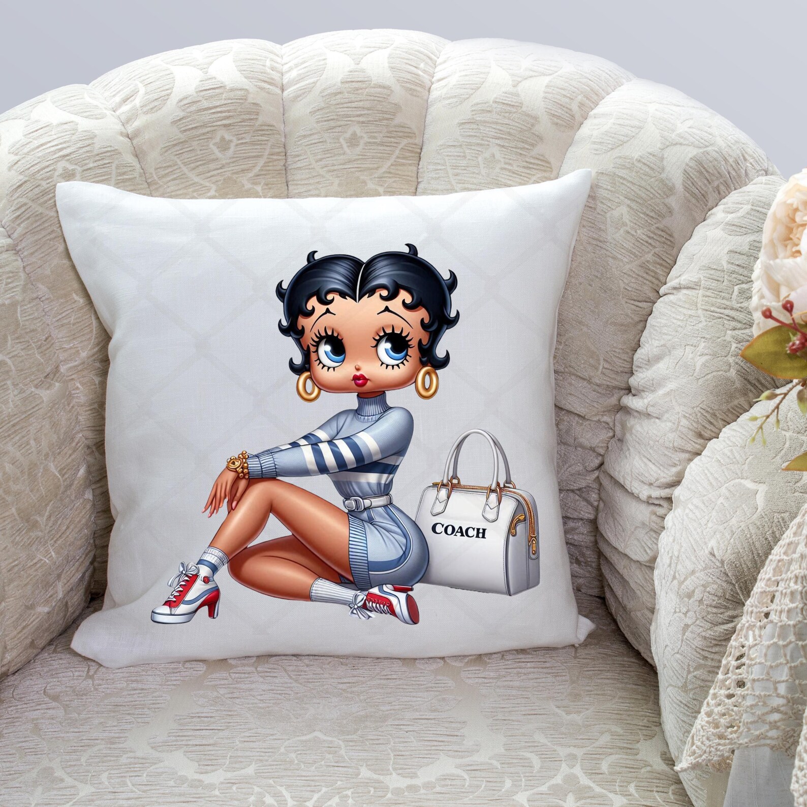 Betty With a Coach Handbag| PNG| DTF| Sublimation| Betty Boop Lovers ...