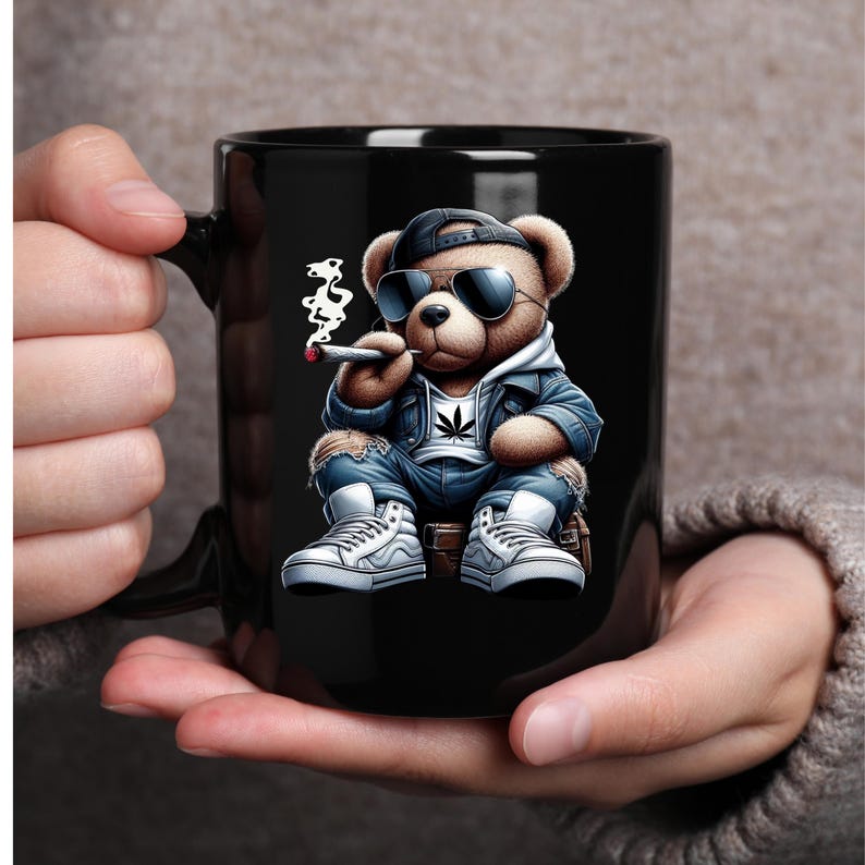 Weed Lovers Cool Teddy Bear Smoking PNG DTF Sublimation 420 - Etsy