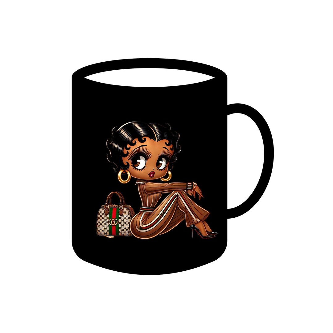 African American Betty Boop Wearing Gucci Png File, Sublimation File ...