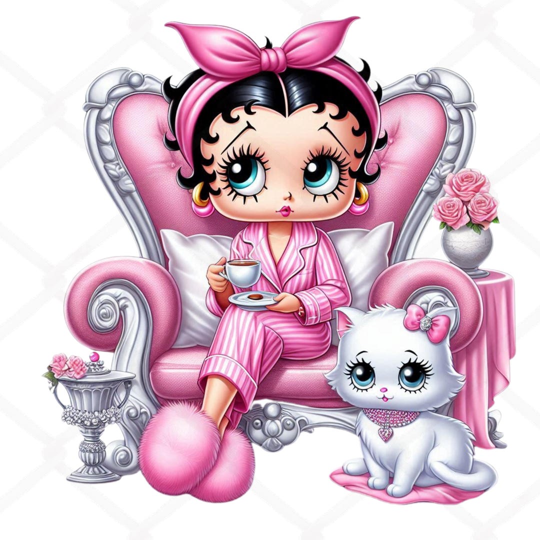 Betty and Her Cat PNG, Sublimation, Betty Boop, Cats, T Shirts ...