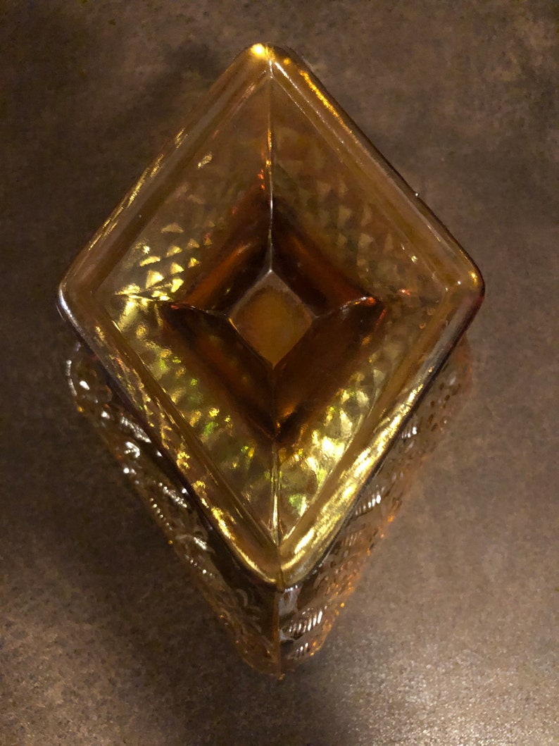 Amber Diamond Shape Candy Dish - Etsy
