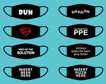 Funny Face Mask - Etsy