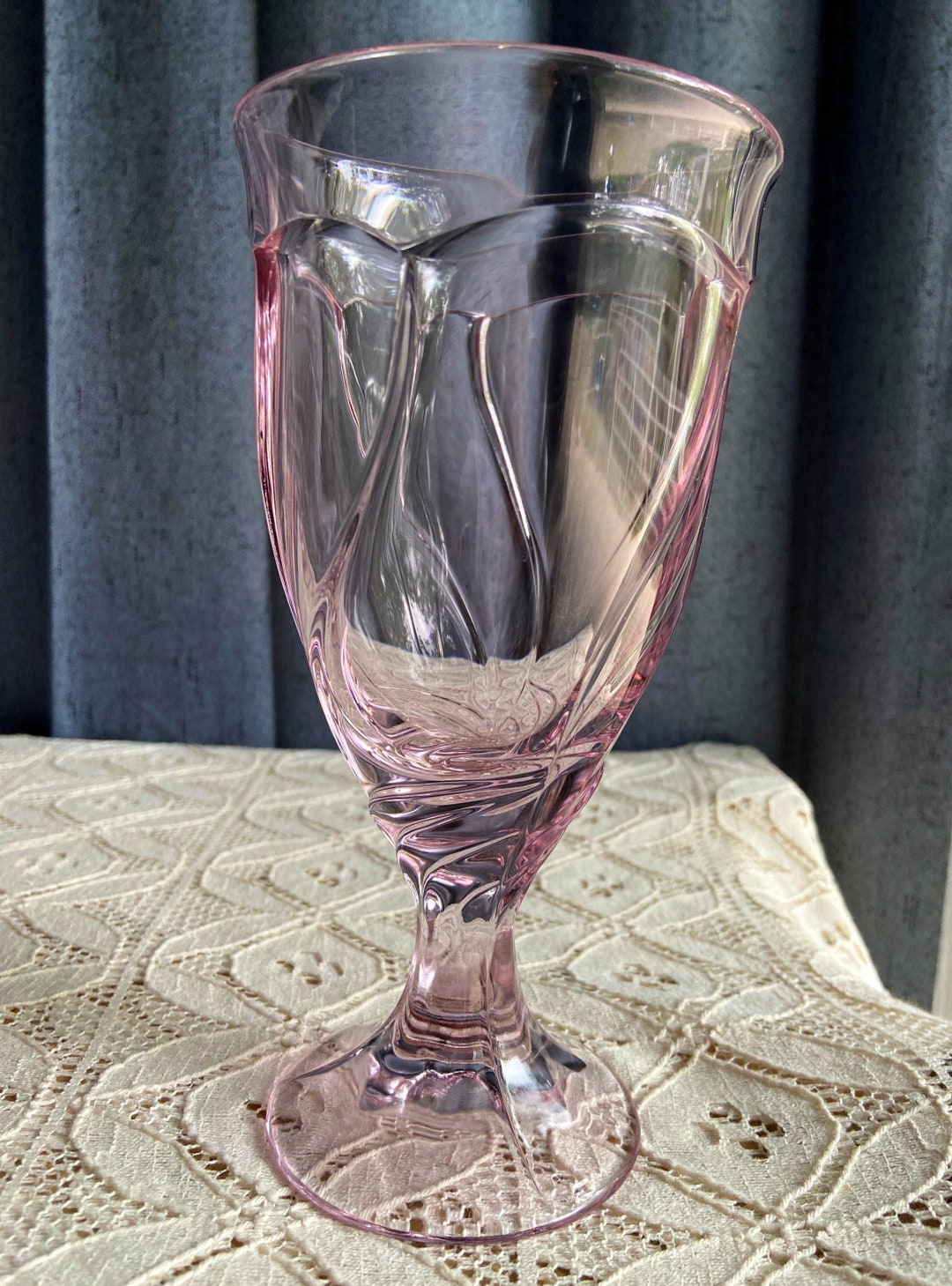 Noritake Sweet Swirl Pink Iced Tea or Water Goblets Set of 3 - Etsy