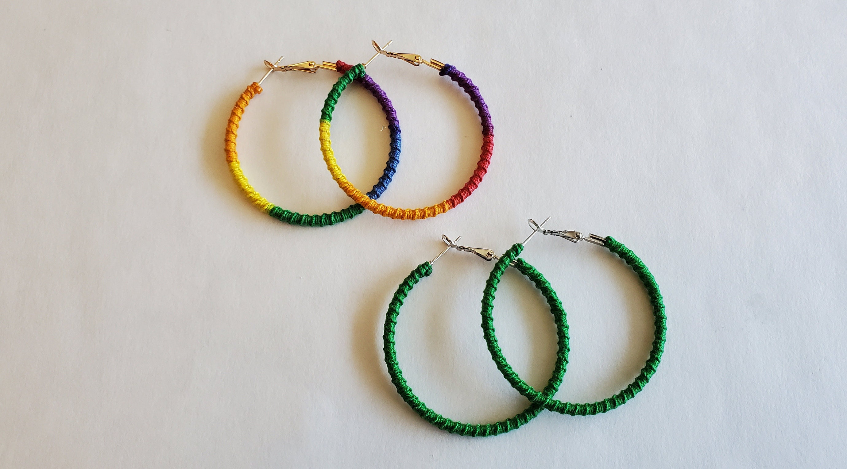 Friendship Earrings: Green - Etsy