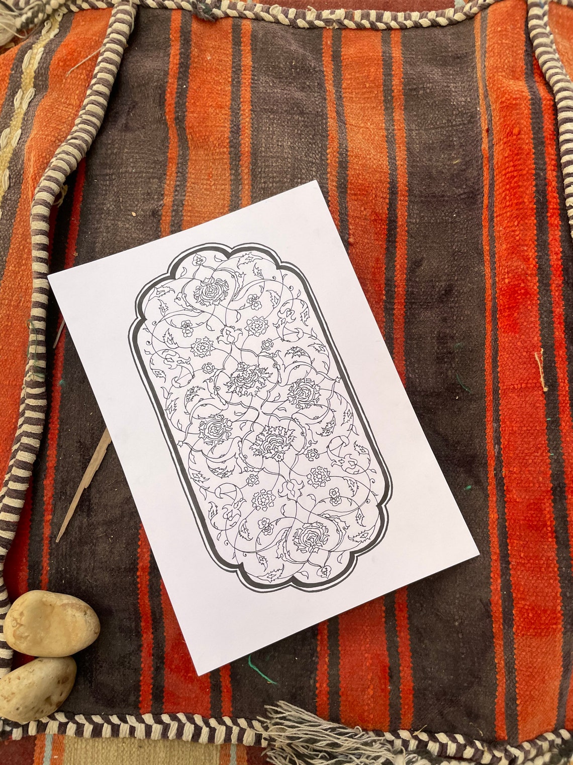 Floral Persian/arabesque Pattern Drawing - Etsy