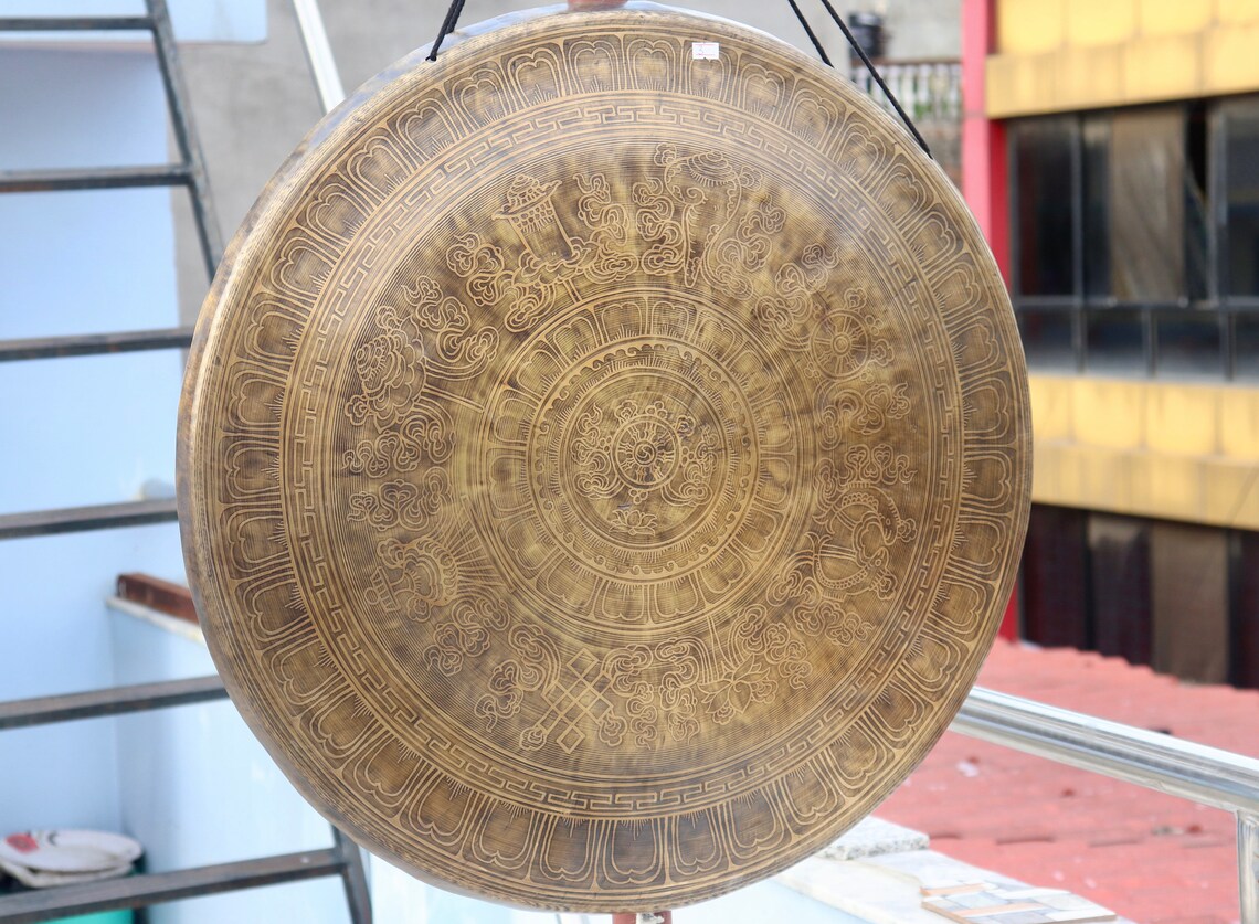 70 Cm Extra Large Mantra Craft Gong Temple Gong Meditation - Etsy