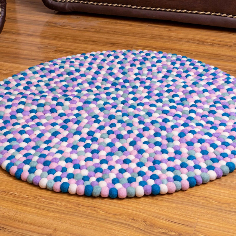 Felt Ball Rug - Etsy