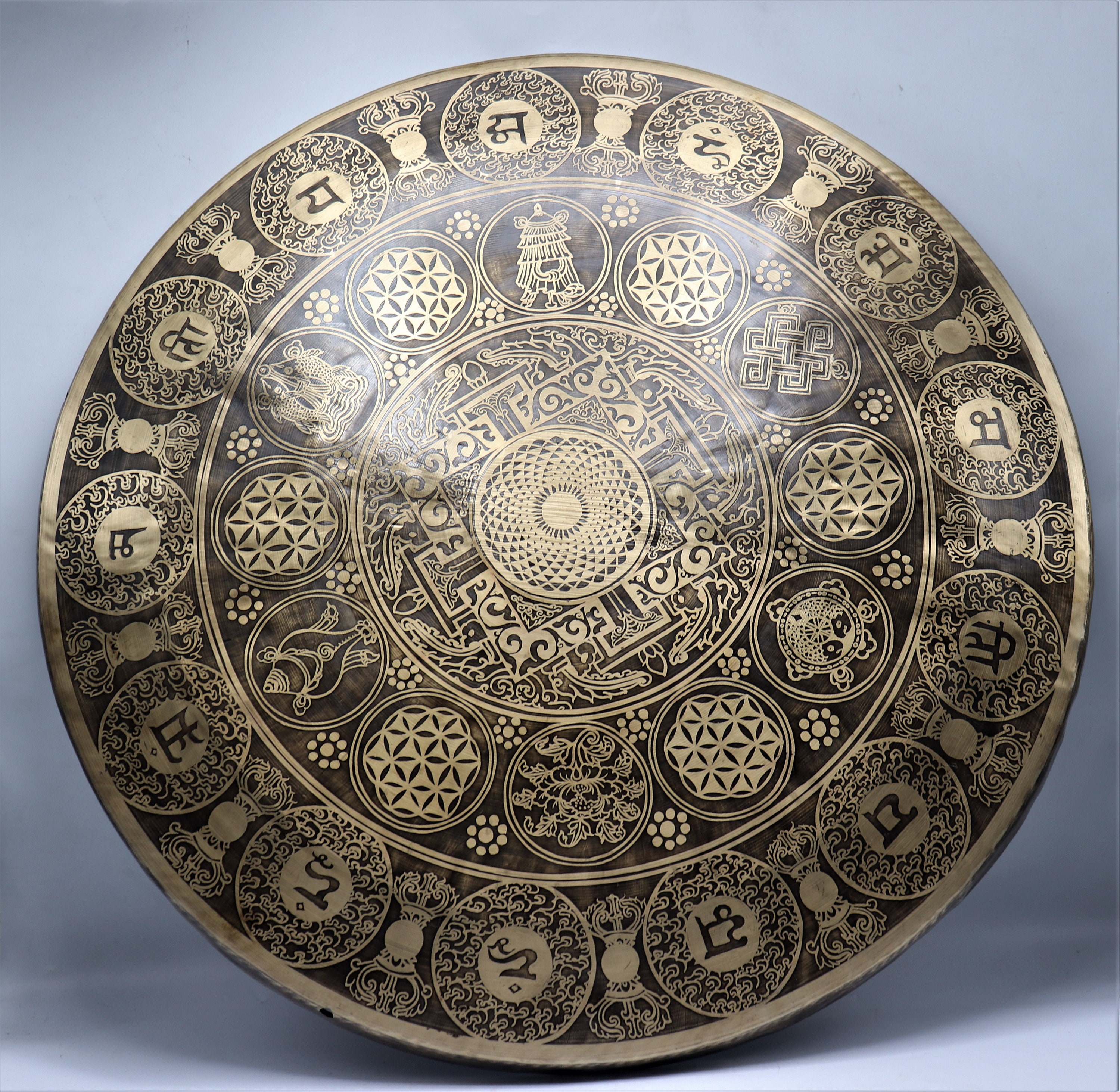 23 Inches Diameter Gong-hand Made Gong From Nepal-mantra - Etsy